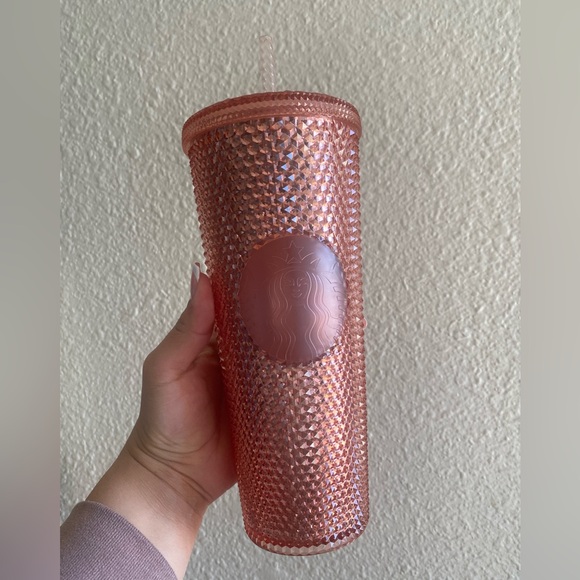Starbucks | Dining | Rose Gold Studded Starbucks Tumbler | Poshmark